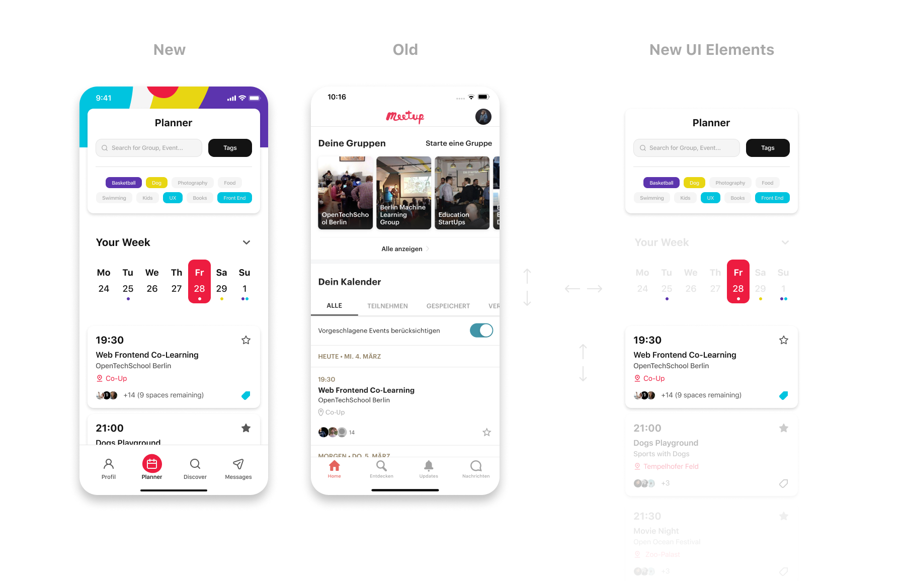UI/UX Makeover for Meetup: A more personalized event planning ...